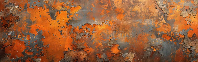 Rustic Orange Metal Texture with Grunge Rust and Weathered Aging Stock ...