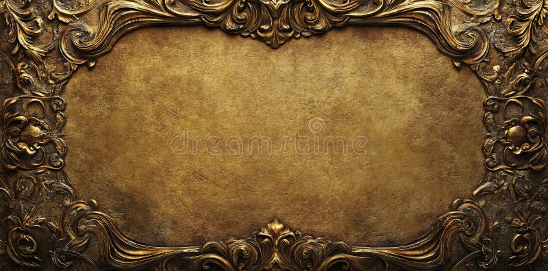 Rustic, Ornately Designed Metal Plate Featuring a Weathered Texture and ...