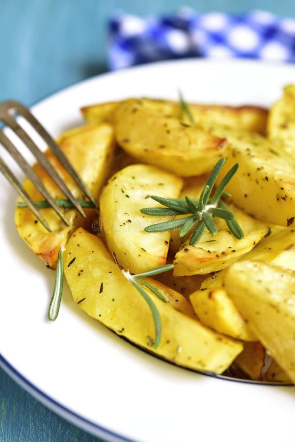 Rustic oven baked potato. stock photo. Image of healthy - 65386762