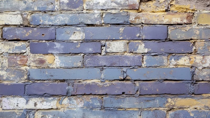 Rustic Painted Brick Wall Texture in Soft Blue and Heather Hues for ...