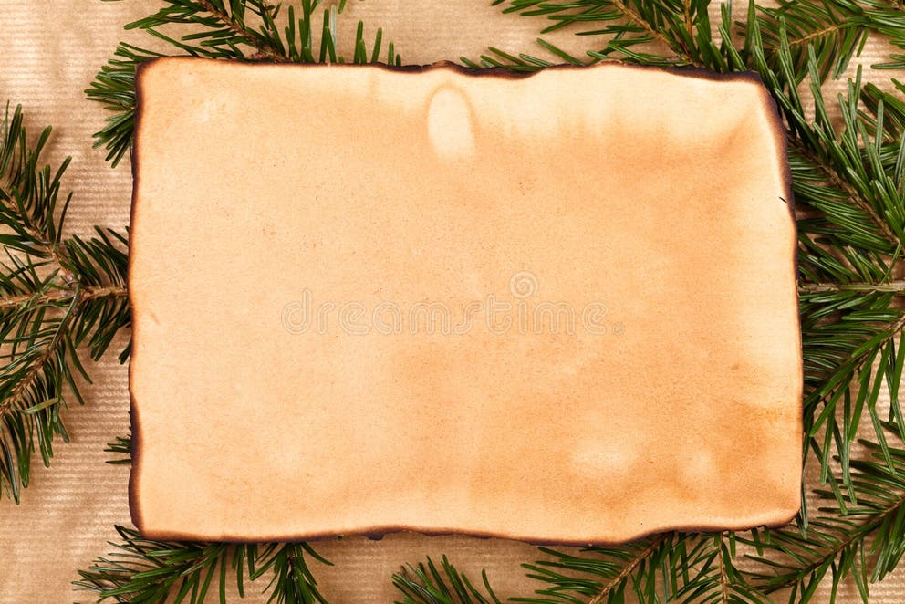 Rustic Paper with Branch Around Stock Photo - Image of texture, classic ...