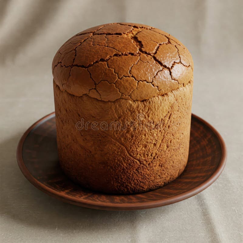 Rustic Paschal Bread with Rich Crust Texture Stock Illustration ...