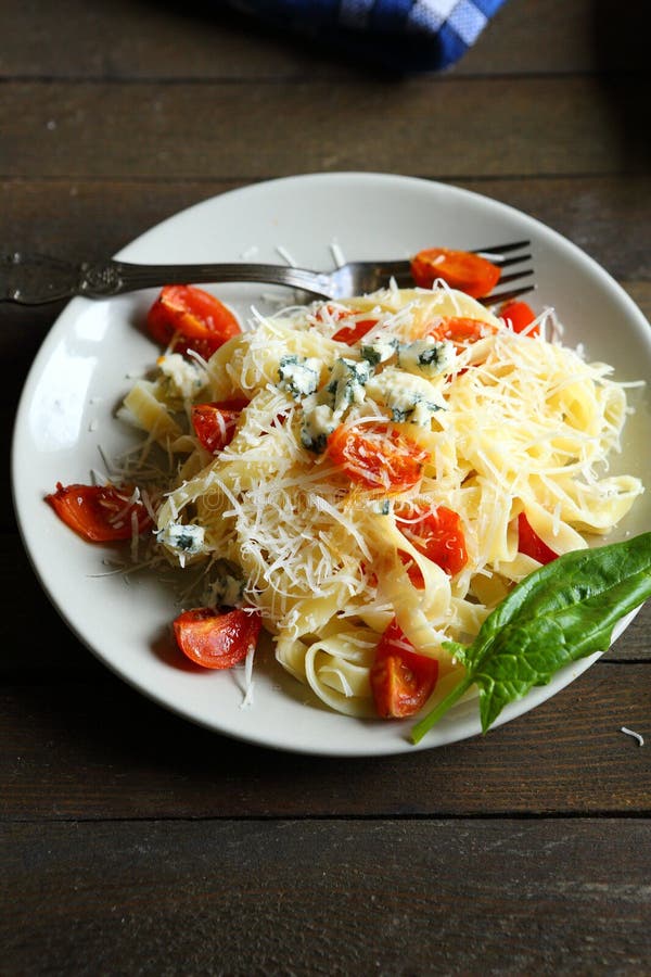 Rustic Pasta with Cheese and Vegetables Stock Photo - Image of snack ...