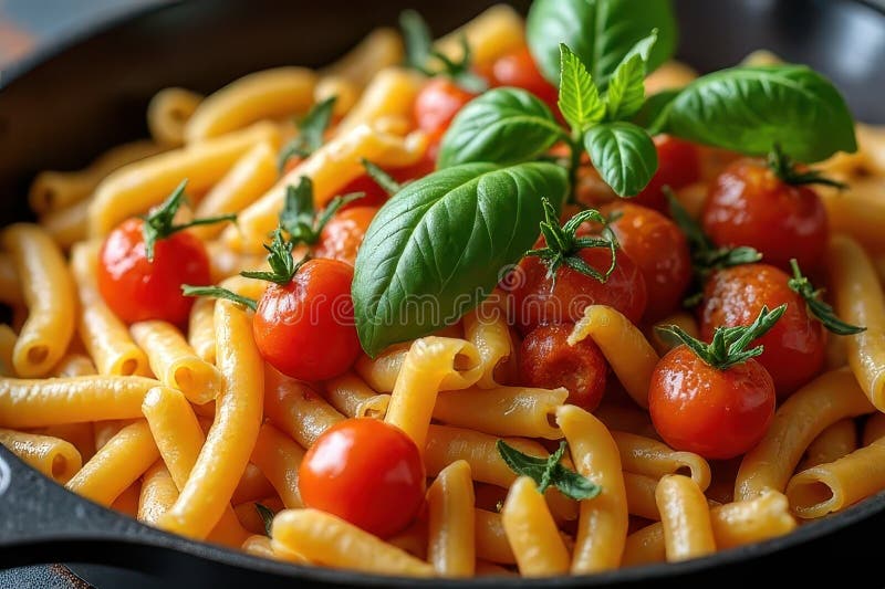 Rustic Pasta Dish Recipe Guide Stock Illustration - Illustration of ...