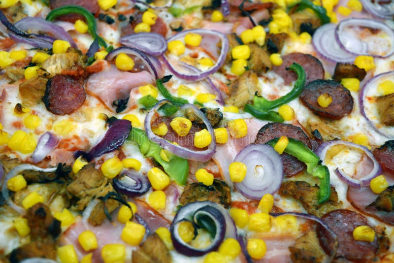 Rustic pizza stock photo. Image of meal, freshness, ingredients - 87526444