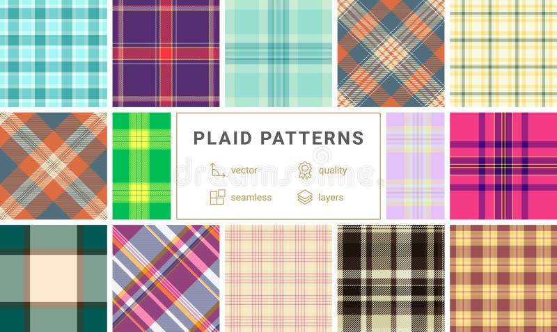 Rustic Plaid Patterns in Earthy Tones, Perfect for Fabric, Textile ...
