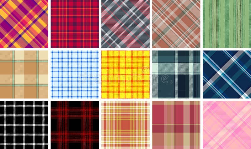 Rustic Plaid Patterns in Earthy Tones, Perfect for Fabric, Textile ...