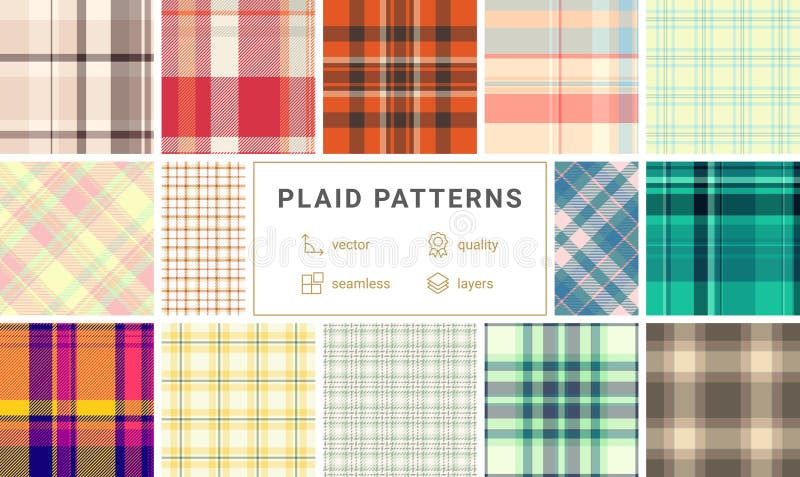 Rustic Plaid Textile Patterns Featuring Checkered Designs, Perfect for ...