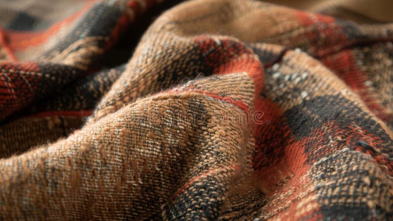 A Rustic Plaid Throw Blanket Made from Soft and Warm Cotton Fibers ...