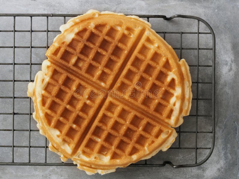 Plain Belgium American Waffles Isolated Stock Image - Image of white ...