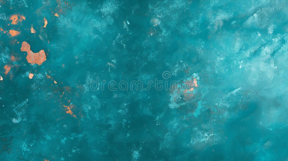 Rustic Plaster Wall Texture with Turquoise and Orange Stains for ...