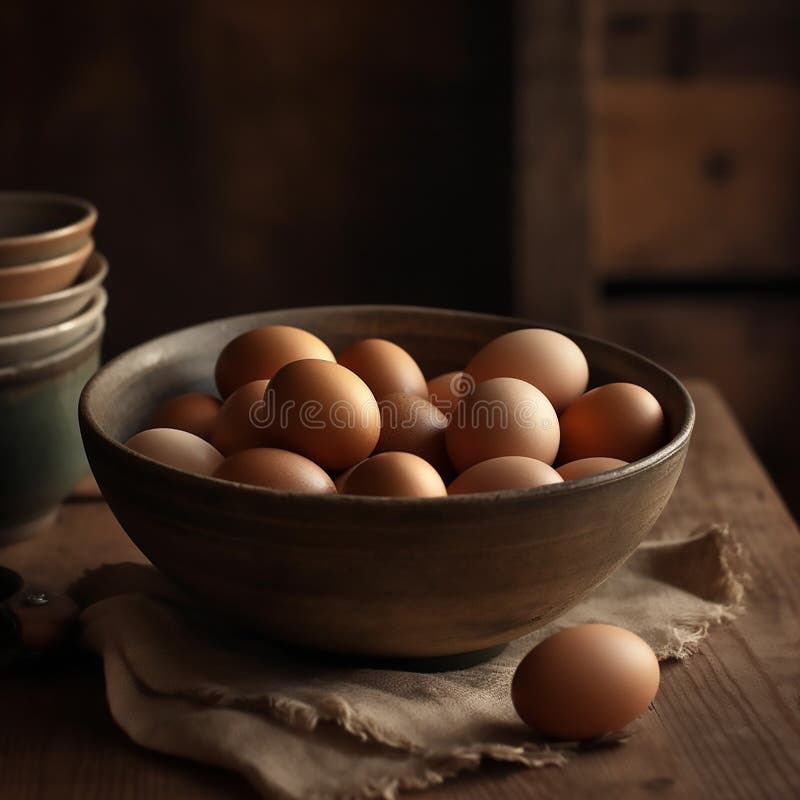Cluster of brown eggs stock illustration. Illustration of food - 275986498