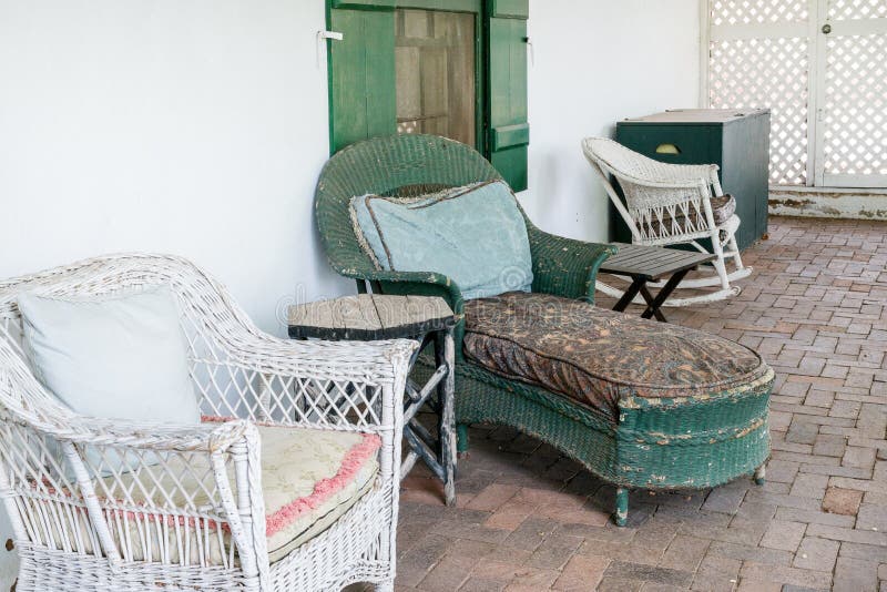 Rustic porch seating stock image. Image of natural, house - 54014361