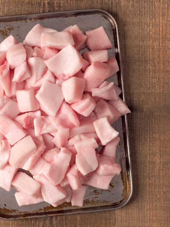 Rustic pork fat cube stock image. Image of flavor, cholesterol - 59676023