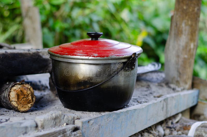 Rustic cooking pot stock photo. Image of work, handle - 168800984