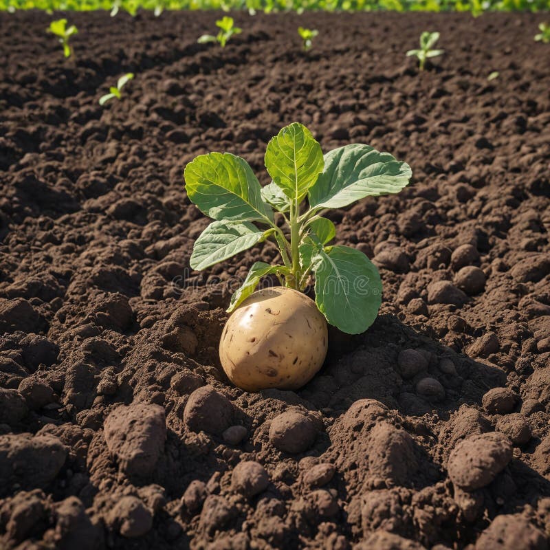 Rustic Potato Harvest on Fresh Earth Nature Photography Stock ...