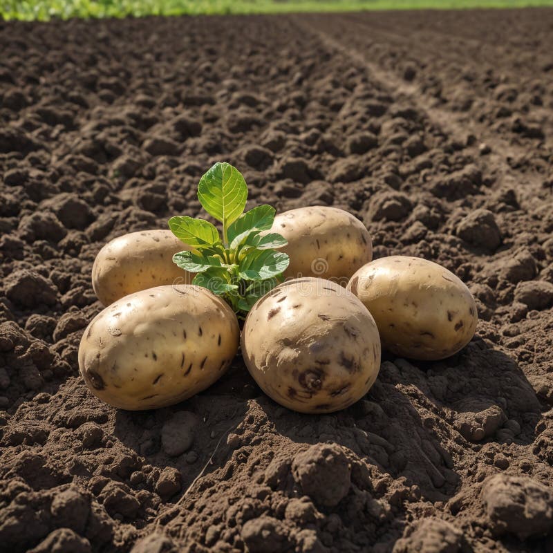 Rustic Potato Harvest on Fresh Earth Nature Photography Stock ...