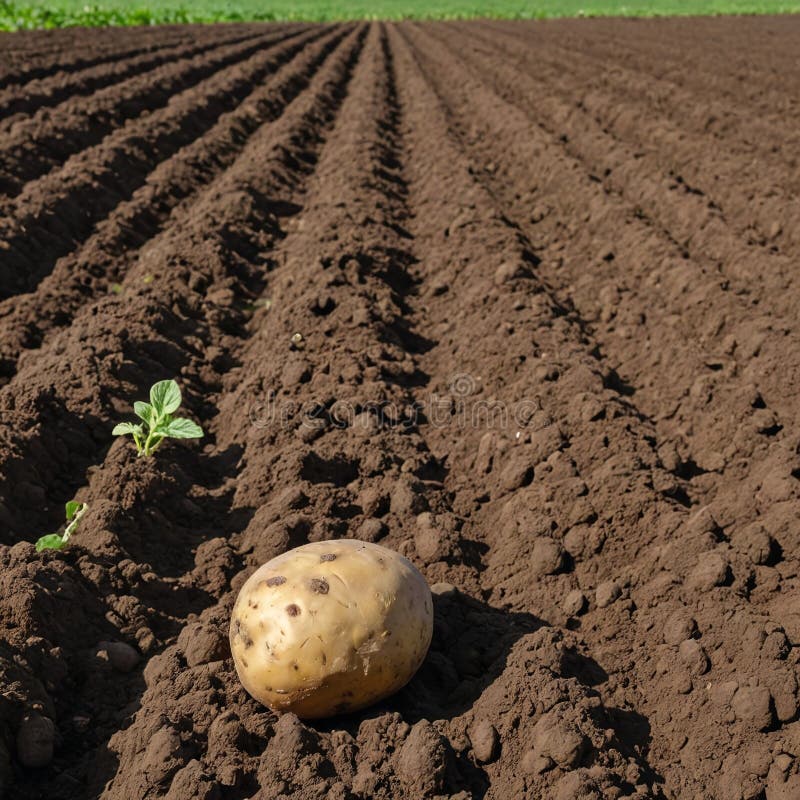 Rustic Potato Harvest on Fresh Earth Nature Photography Stock ...