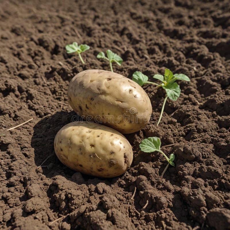 Rustic Potato Harvest on Fresh Earth Nature Photography Stock ...