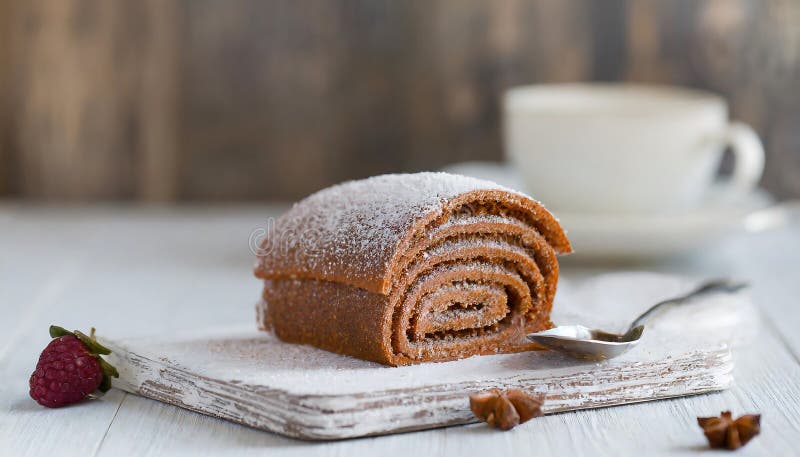Rustic Presentation of Traditional Russian Pastila with Powdered Sugar ...