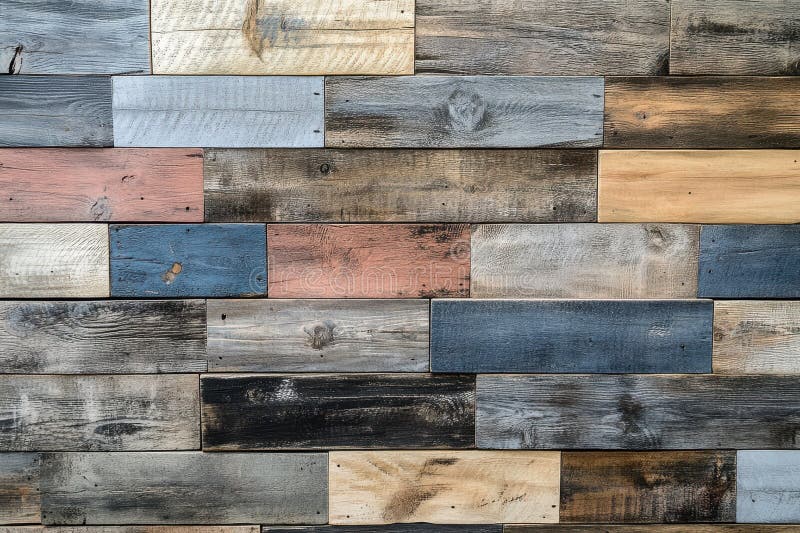 Rustic Reclaimed Wood Wall Paneling Colorful Wooden Texture Background ...