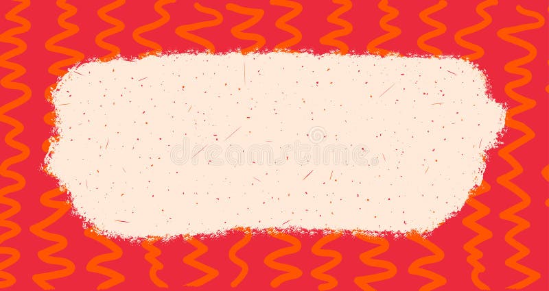 Rustic Rectangle Text Box with Grunge Torn Edges on a Red Zigzag ...