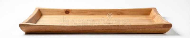 Rustic Rectangular Tray, Light Wood Grain White Background , Product ...