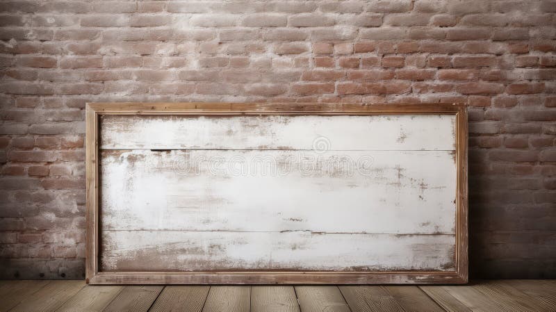Rustic Rectangular Wood Frame Stock Image - Image of leaning, antique ...
