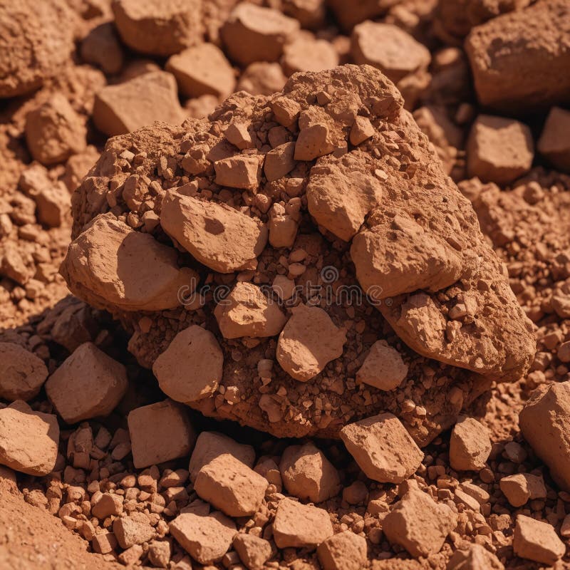 Rustic Red Bauxite Ore Texture Industrial Mining Concept Stock ...