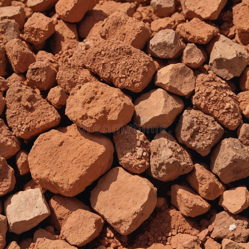 Rustic Red Bauxite Ore Texture Industrial Mining Concept Stock ...