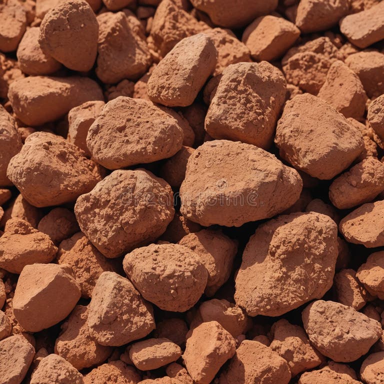 Rustic Red Bauxite Ore Texture Industrial Mining Concept Stock ...