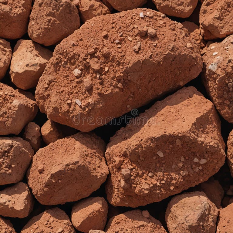 Rustic Red Bauxite Ore Texture Industrial Mining Concept Stock ...
