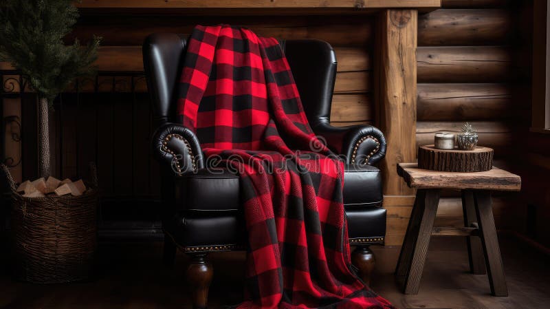 Rustic Red and Black Buffalo Plaid Stock Illustration - Illustration of ...