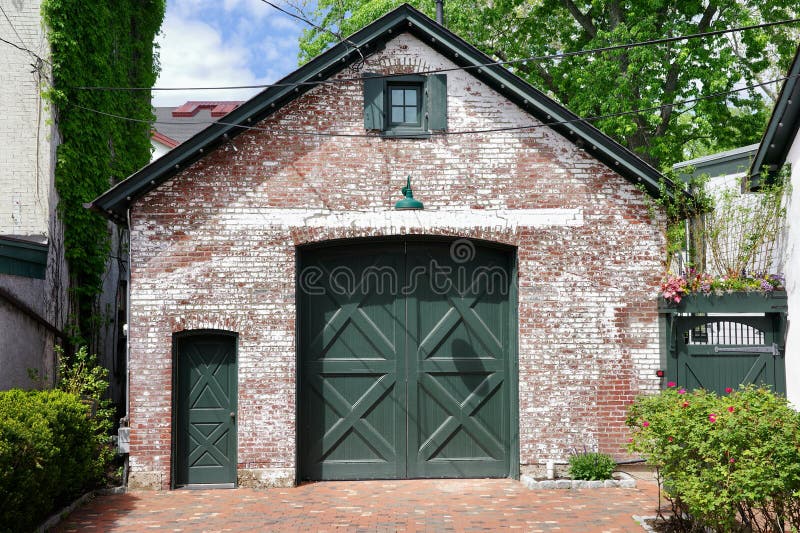 Garage Door with Barn Style X Pattern Stock Photo - Image of house ...