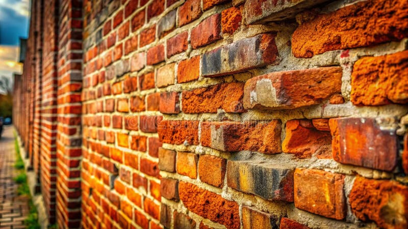 Rustic Red Brick Wall Background a Grunge Texture for Design ...