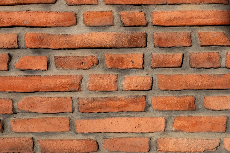 Rustic Red Brick Wall Showcasing Unique Texture and Patterns in Natural ...