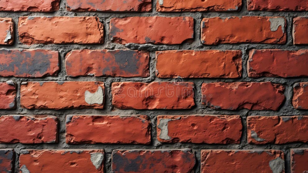 Rustic Red Brick Wall Texture, Aged Brickwork High Quality Image Stock ...