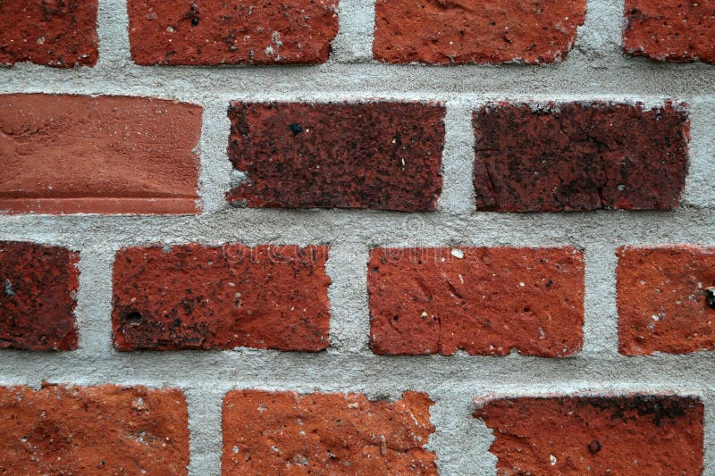 Rustic Red Brick Wall Texture Background Stock Image - Image of ...