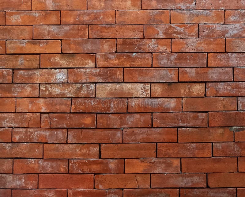 Rustic Red Brick Wall Texture Background Stock Image - Image of ...
