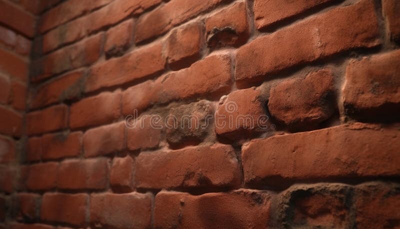 Rustic Red Brick Wall Texture: a Close-Up View Stock Illustration - Illustration of surface ...