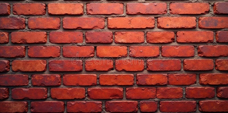 Rustic Red Brick Wall Texture, Wide Angle View, Image, Surface ...