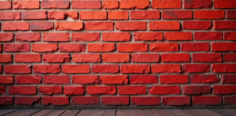 Rustic Red Brick Wall Texture, Wide Angle View, Rough, Full Frame ...