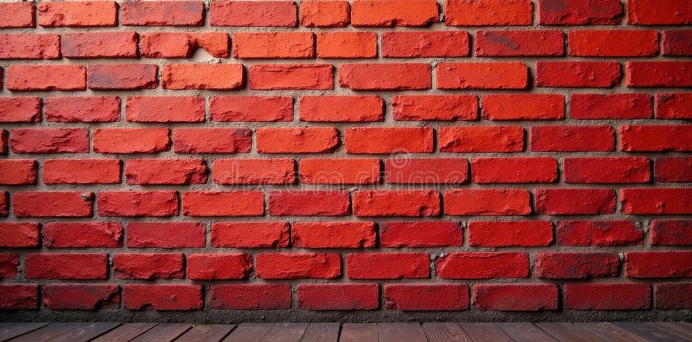 Rustic Red Brick Wall Texture, Wide Angle View, Rough, Full Frame ...