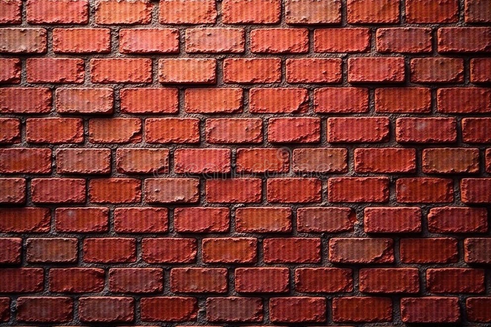 Rustic Red Brick Wall Texture, Wide Angle View , Worn, Industrial Stock ...