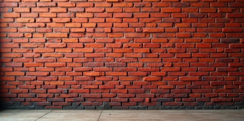 Rustic Red Brick Wall, Wide Angle View Vintage Texture , Architecture ...