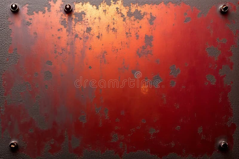 Rustic Red Metal Plate Texture Background a Weathered Aged Metal ...