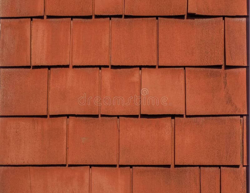 Rustic Red Painted Cedar Shingles Background Texture Stock Image ...