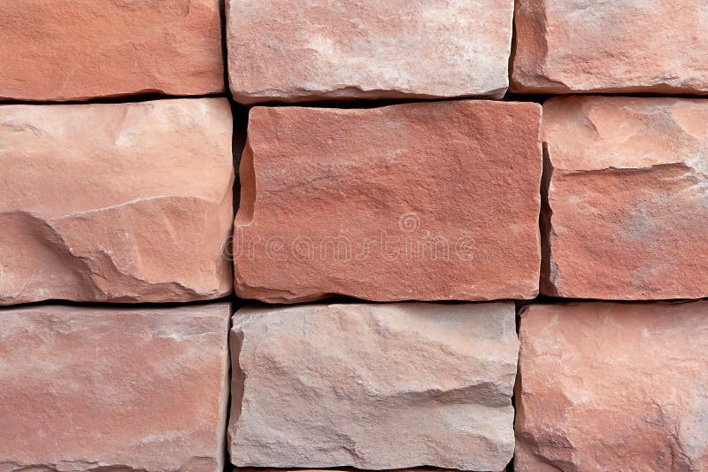 Rustic Red Sandstone Wall Texture - Natural Textures Stock Illustration ...