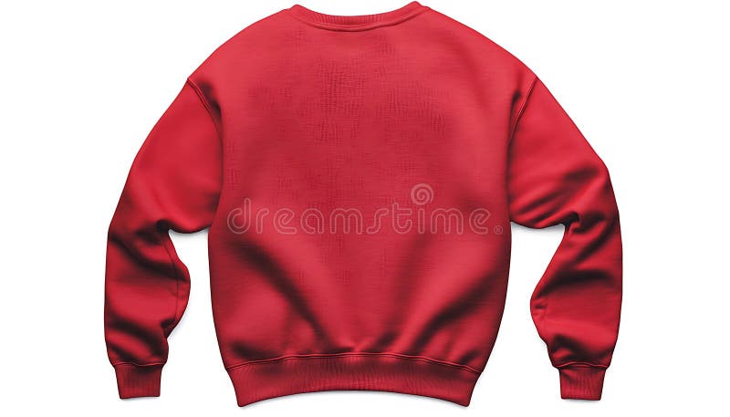 Rustic Red Sweatshirt, Back View, Smooth Solid Color with Stock ...