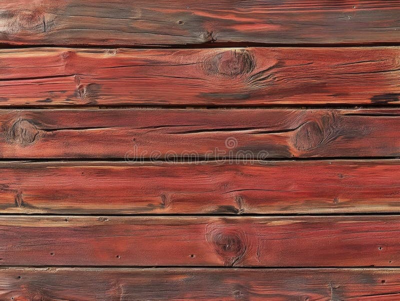 Rustic Red Wooden Plank Wall Texture Stock Photo - Image of cabin ...